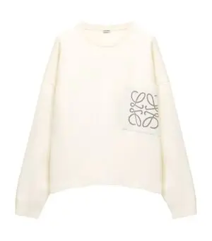 Loewe Loewe Anagram Pocket Sweater White