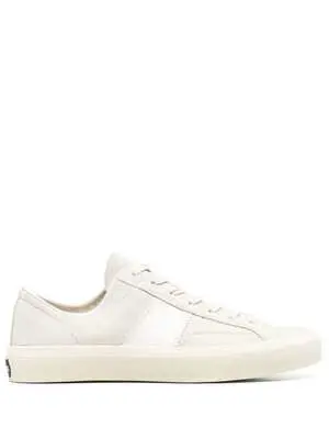TOM FORD Logo-patch Lace-up Sneakers - Neutrals