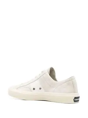 TOM FORD Logo-patch Lace-up Sneakers - Neutrals