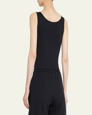 Eterne Terne Cropped Tank Top - Black