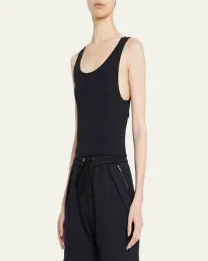 Eterne Terne Cropped Tank Top - Black