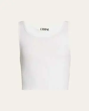 Eterne Terne Cropped Tank Top - Ivory