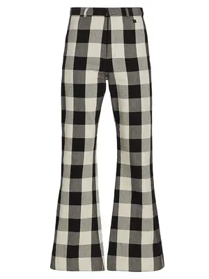 Acne Studios Men's Phantomy Buffalo Check Pants - Black White  - Black White