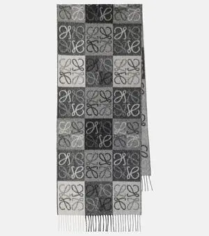 Loewe Anagram Wool And Cashmere Scarf