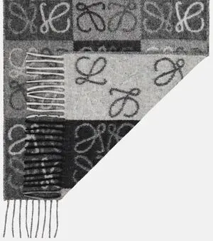 Loewe Anagram Wool And Cashmere Scarf