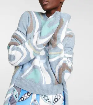 Emilio Pucci X Fusalp Marmo Wool Sweater - Blue
