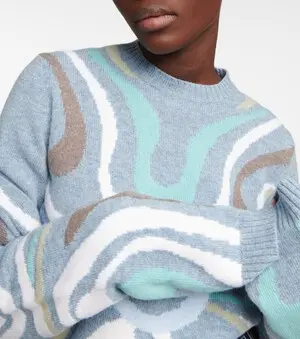 Emilio Pucci X Fusalp Marmo Wool Sweater - Blue