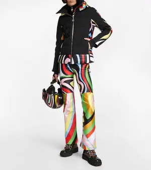 Emilio Pucci X Fusalp Printed Leather Ankle Boots