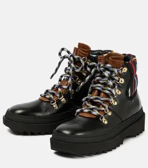 Emilio Pucci X Fusalp Printed Leather Ankle Boots