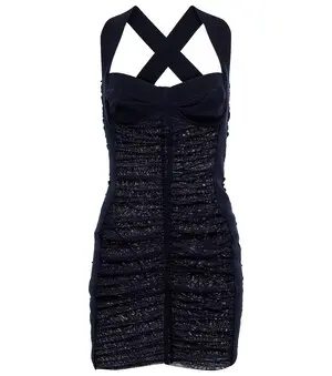 Jean Paul Gaultier Ruched Mesh Bustier Minidress