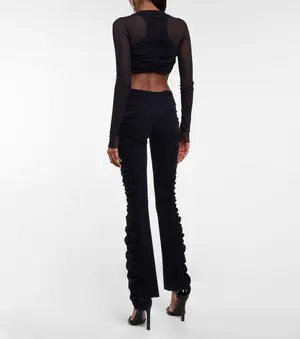JEAN PAUL GAULTIER Ruched Mesh Crop Top