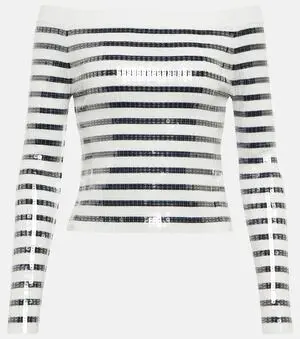 JEAN PAUL GAULTIER Sequined Striped Sweater - Multicoloured