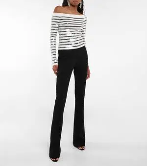 JEAN PAUL GAULTIER Sequined Striped Sweater