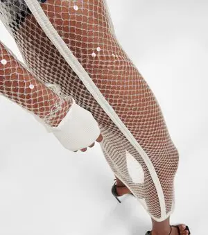 JEAN PAUL GAULTIER Sequined Net Midi Dress