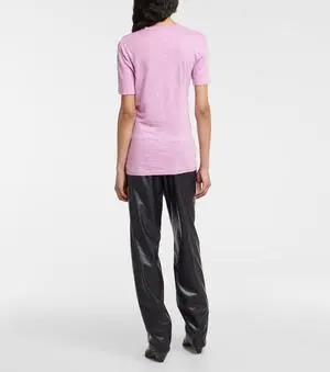 MARANT ETOILE Kranger Linen Jersey T-shirt - Purple