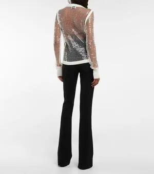 Jean Paul Gaultier Sequined Net Top