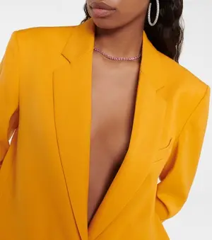 Amina Muaddi Tennis Crystal-embellished Necklace - Pink