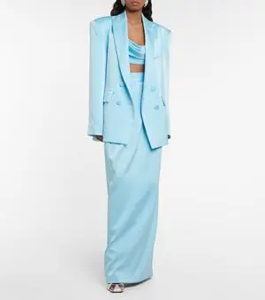 Alex Perry Wells Crêpe Satin Blazer