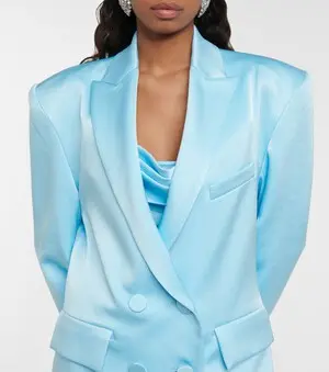 Alex Perry Wells Crêpe Satin Blazer