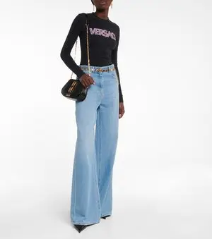 Versace Goddess Logo Long-sleeve T-shirt