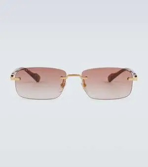 Gucci Gg Rectangular Sunglasses - Multicoloured