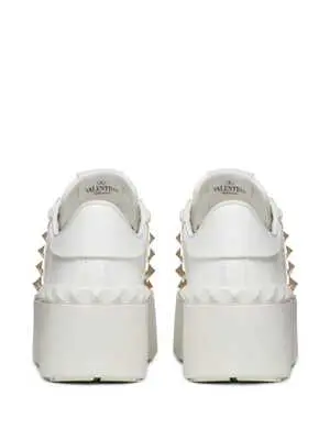 Valentino Garavani Rockstud Untitled Flatform Sneakers - White