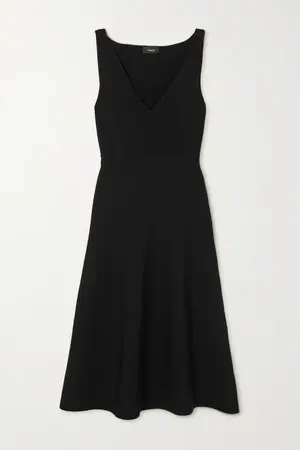 Theory Stretch-crepe Midi Dress