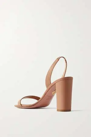 AQUAZZURA So Nude 85 Leather Slingback Sandals