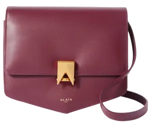 Alaïa Burgundy Le Papa Medium Leather Shoulder Bag