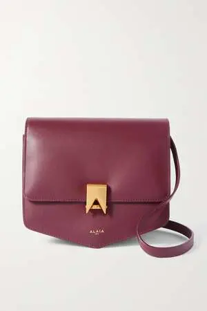 Alaïa Burgundy Le Papa Medium Leather Shoulder Bag