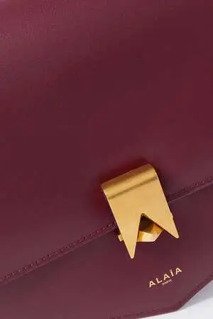 Alaïa Burgundy Le Papa Medium Leather Shoulder Bag