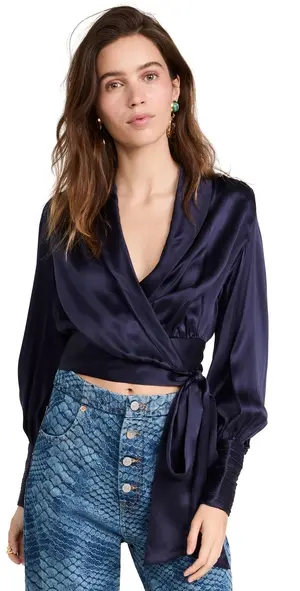 Zimmermann Silk Wrap Blouse