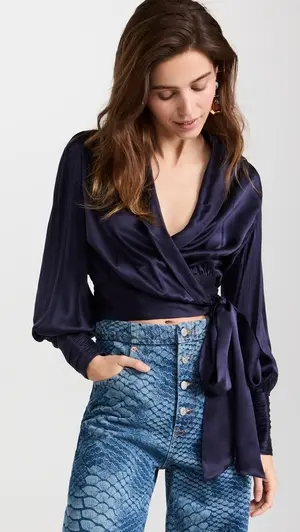 Zimmermann Silk Wrap Blouse