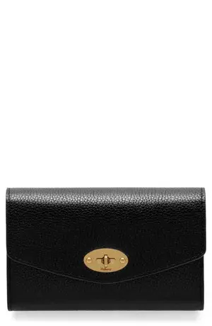 Mulberry Medium Darley Leather Continental Wallet - Black
