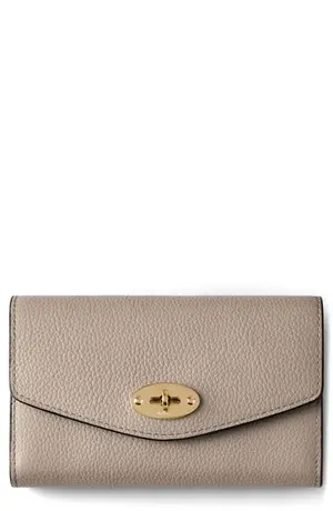 Mulberry Medium Darley Leather Continental Wallet - Cashmere Taupe