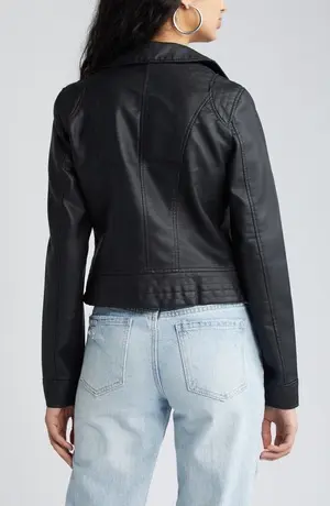 Vero Moda Ramon Crop Faux Leather Jacket