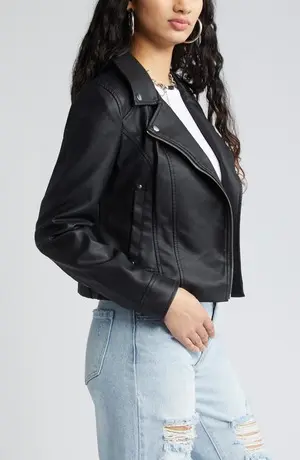 Vero Moda Ramon Crop Faux Leather Jacket