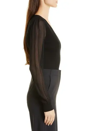 Club Monaco Mixed Yarn V-neck Sweater