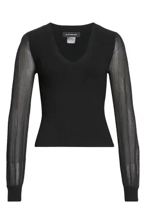 Club Monaco Mixed Yarn V-neck Sweater