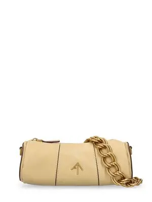 Manu Atelier Xx Mini Cylinder Leather Shoulder Bag - Tapioca
