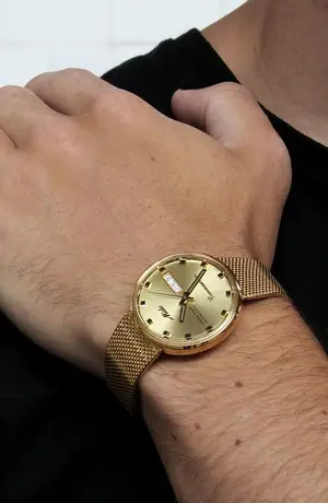 MIDO Commander Automatic Mesh Strap Watch - Gold/yellow/gold