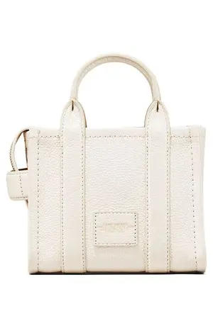 Marc Jacobs Leather Crossbody Tote - Cotton/silver