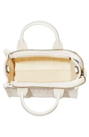 Marc Jacobs Leather Crossbody Tote - Cotton/silver