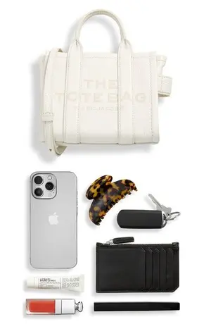 Marc Jacobs Leather Crossbody Tote - Cotton/silver