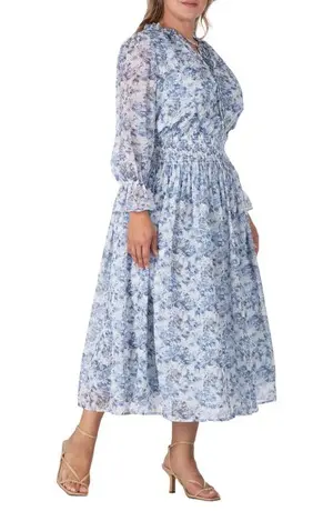 STANDARDS & PRACTICES Floral Midi Dress
