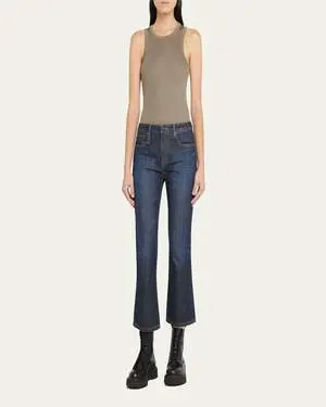 R13 Mid-rise Straight Kick Ankle Jeans - Avery Indigo