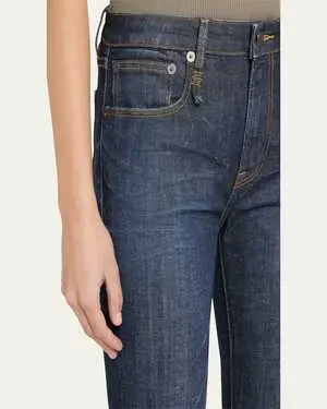 R13 Mid-rise Straight Kick Ankle Jeans - Avery Indigo