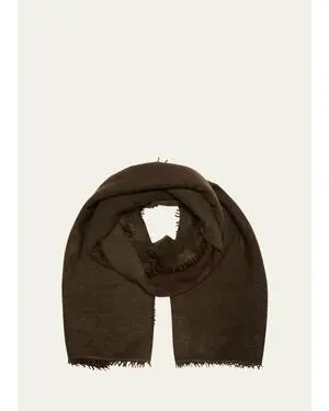 Denis Colomb Fuzzy Feture Two-tone Cashmere Scarf Esprs