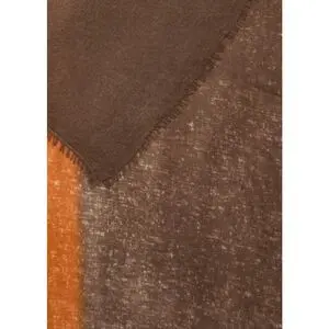 Denis Colomb Fuzzy Feture Two-tone Cashmere Scarf - Orange
