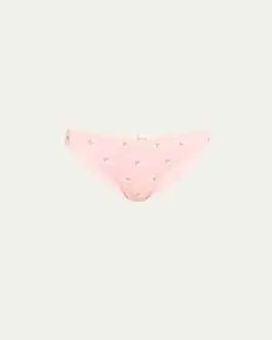 VIDERIS LINGERIE Whitney Mid-rise Bikini Briefs - Rosy Blossom
